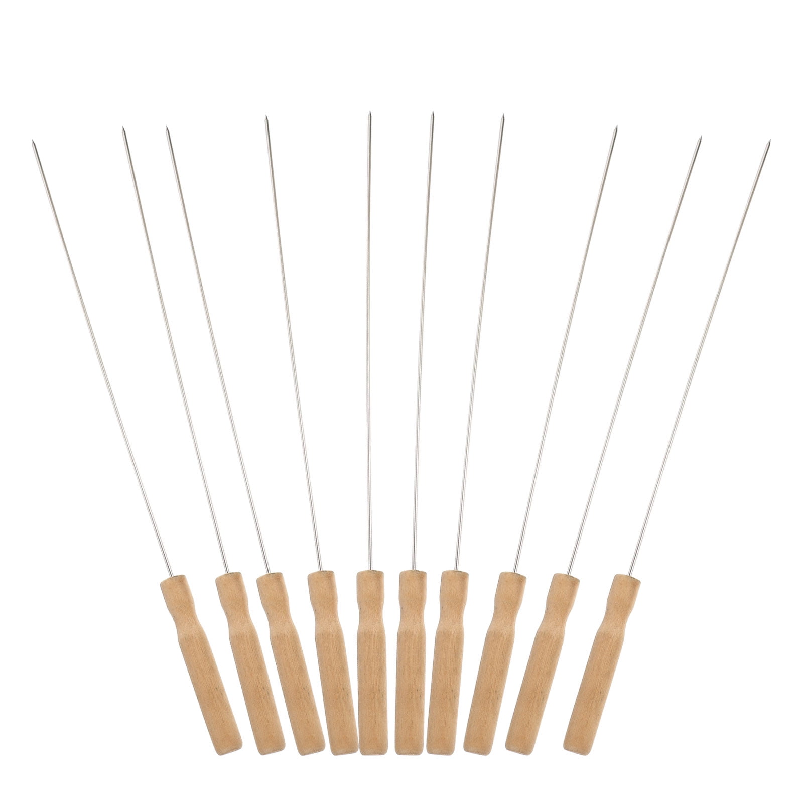 RENACLIPY 30-Piece Stainless Steel BBQ Skewers Set Beige for Outdoor ...