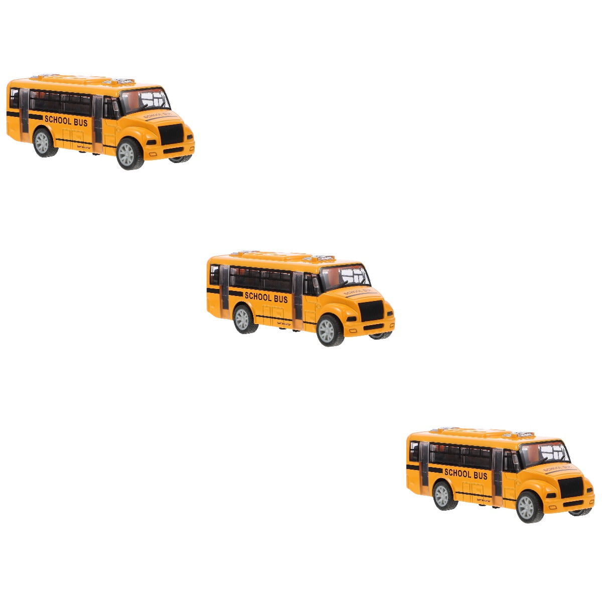 Set of 3 School Bus Model Buses to Scale Imaginative Play Toy - Walmart.com