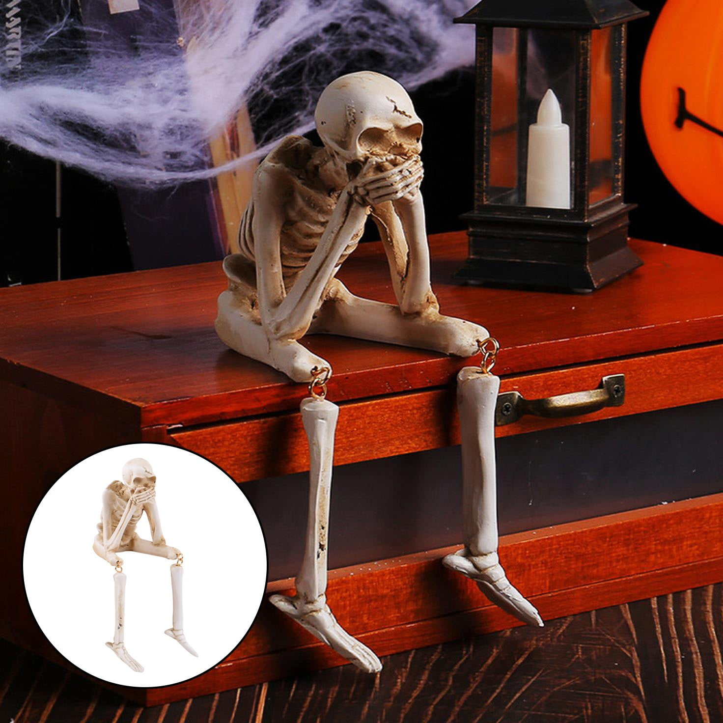 Set of 3 See Speak Hear No Evil Skeleton Halloween Statues Skeleton ...