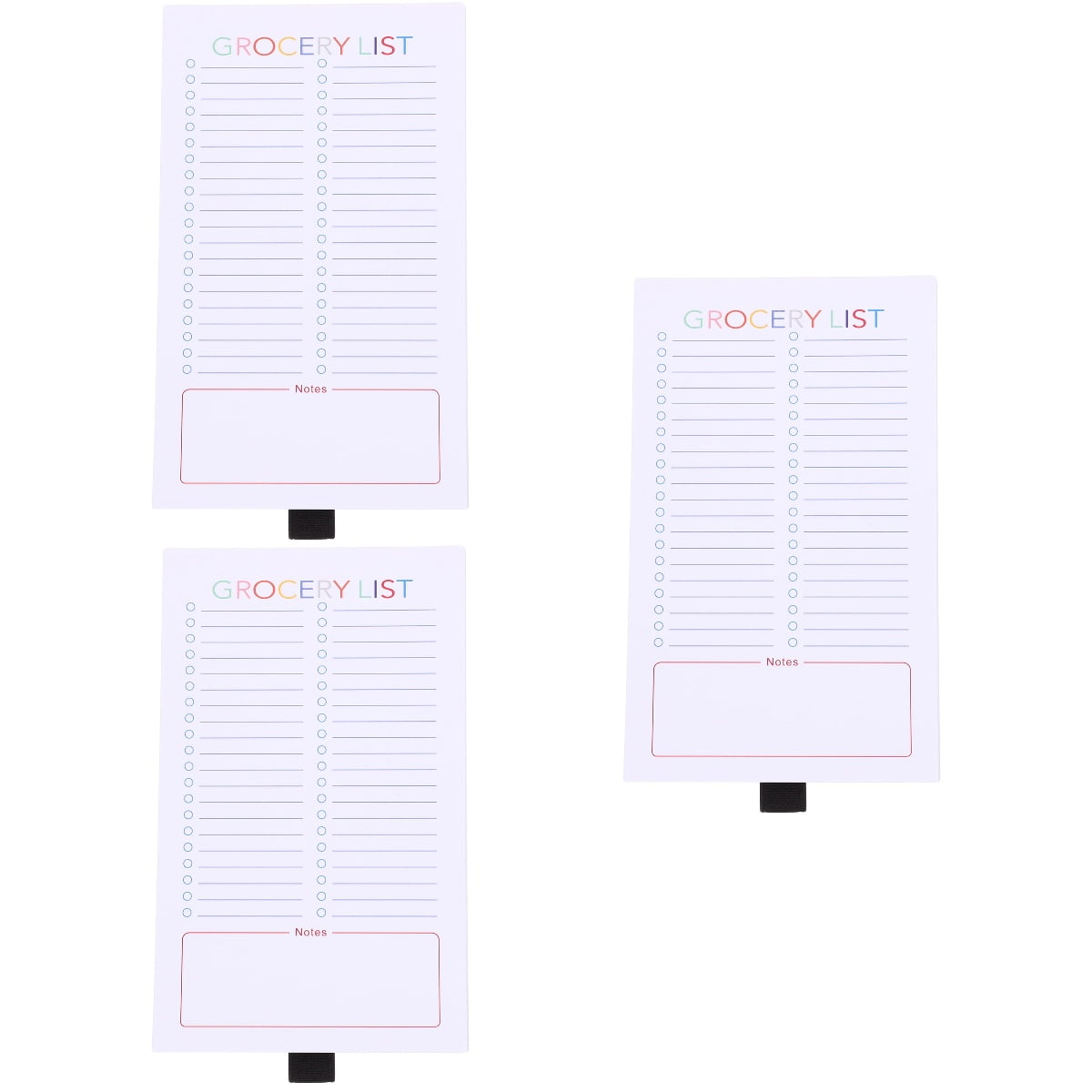Set of 3 Shopping List Pad Notepad for Fridge Notebook Student ...