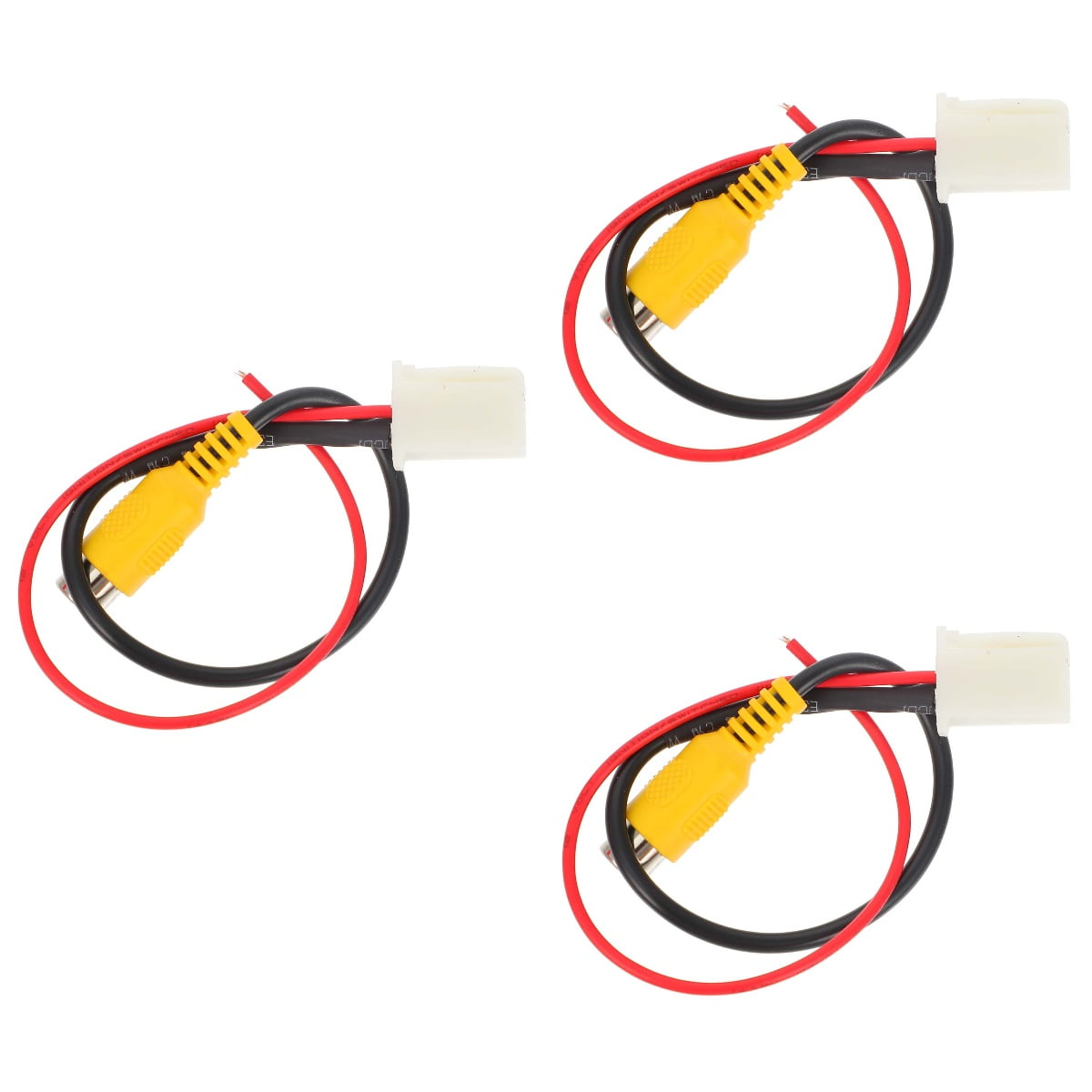 Set of 3 Signal Reverse Camera System Video Input Cable Rear View Car ...