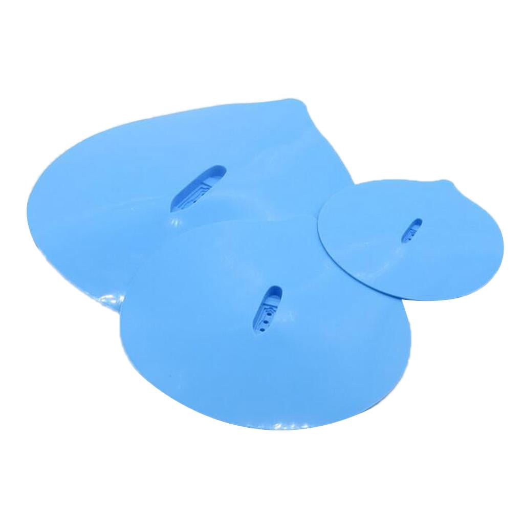 Set of 3 Silicone Boil Over Spill Preservation Lid / Oven Safe Stopper ...