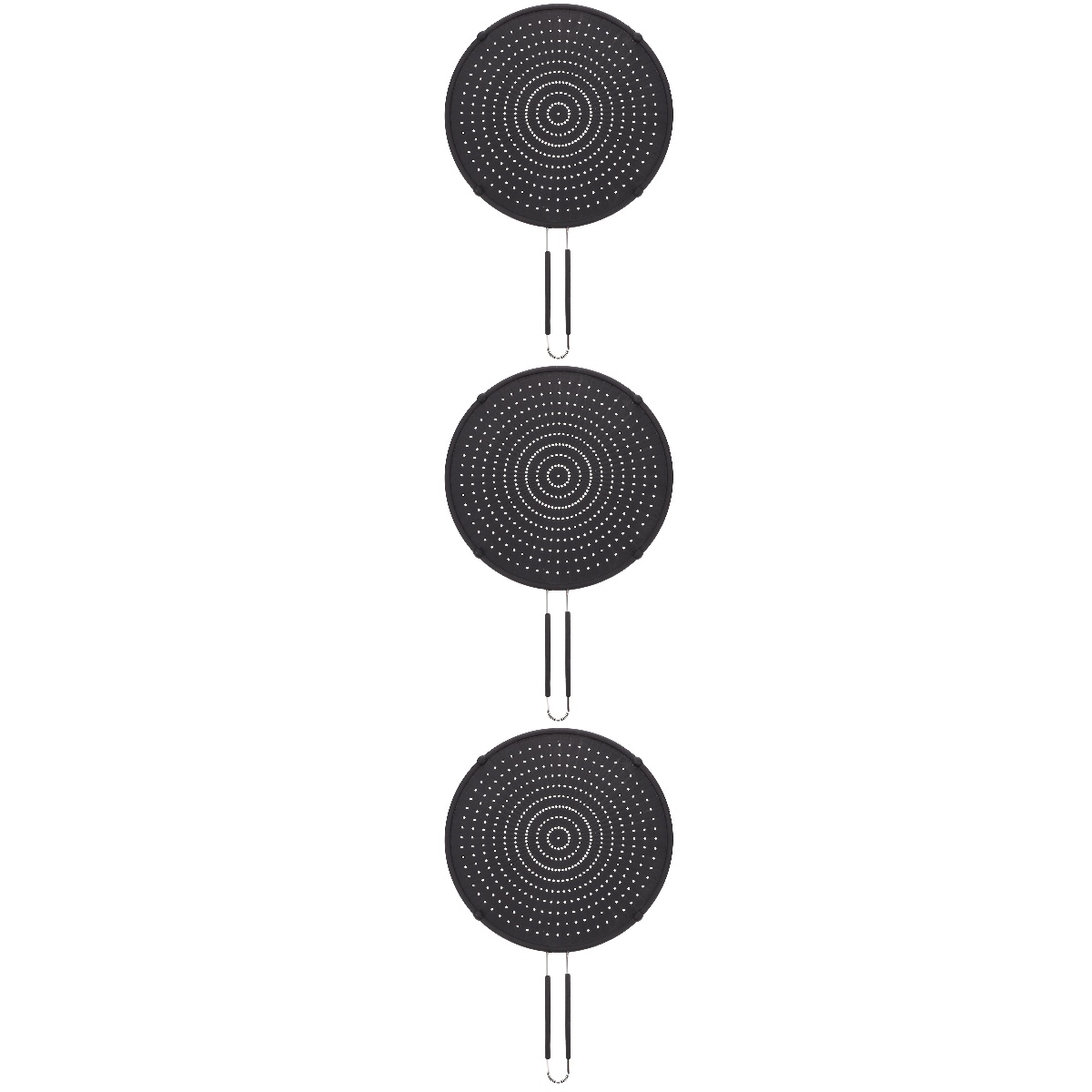 Set of 3 Silicone Grease Separator Deep Fryer Splash Guard Splatter ...