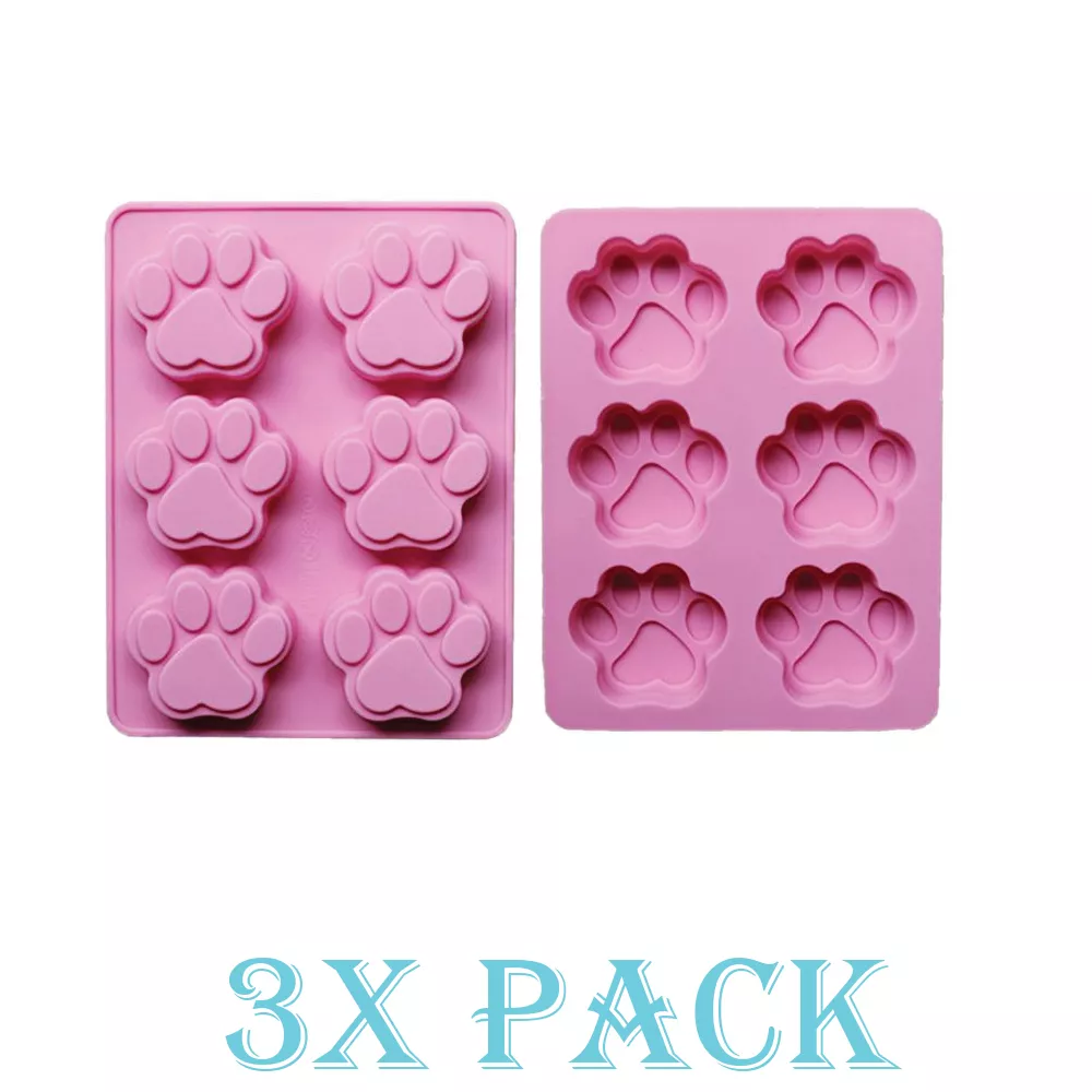 Set of 3 Silicone Mold Pet Paws, Paw Prints for Dog Animal Candy, Chocolate - Walmart.com