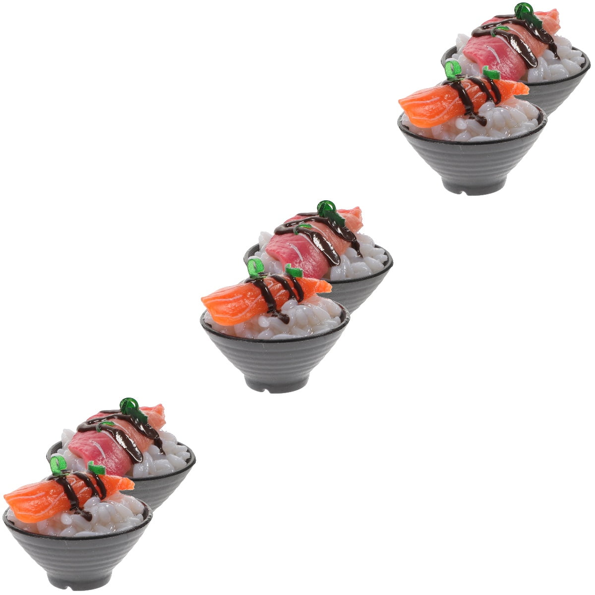 Set of 3 Simulated Sushi Rice Toy Food Cooking Toys Play Kitchen ...