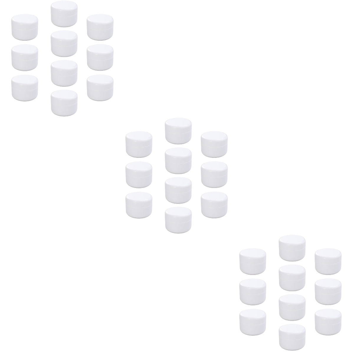 Set of 3 Skincare Packing Box Creams Storage Box Travel 6x3cm White ...