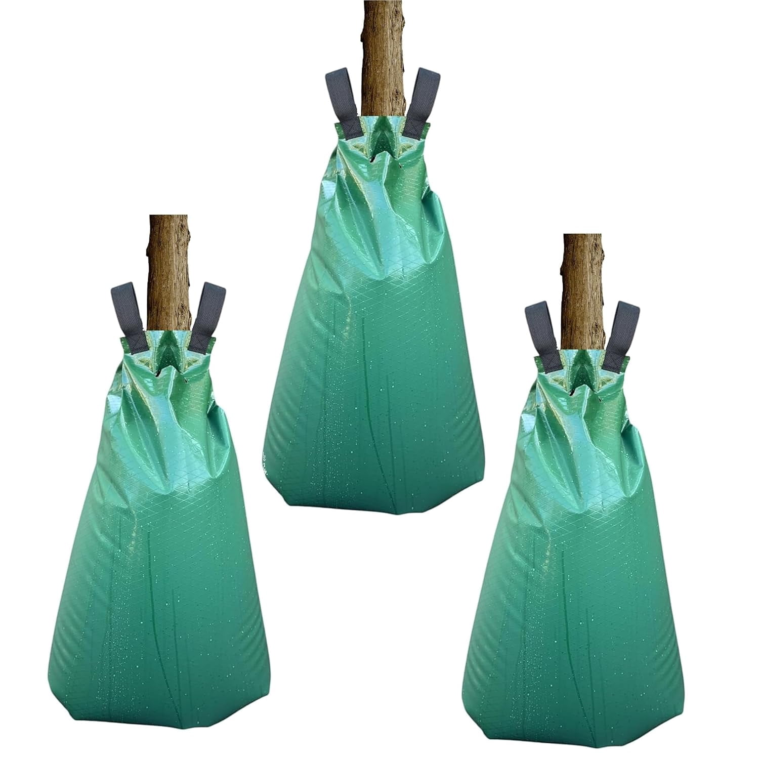 Set of 3 Slow-Release Drip Irrigation PE Bags for Trees with 20-Gallon ...