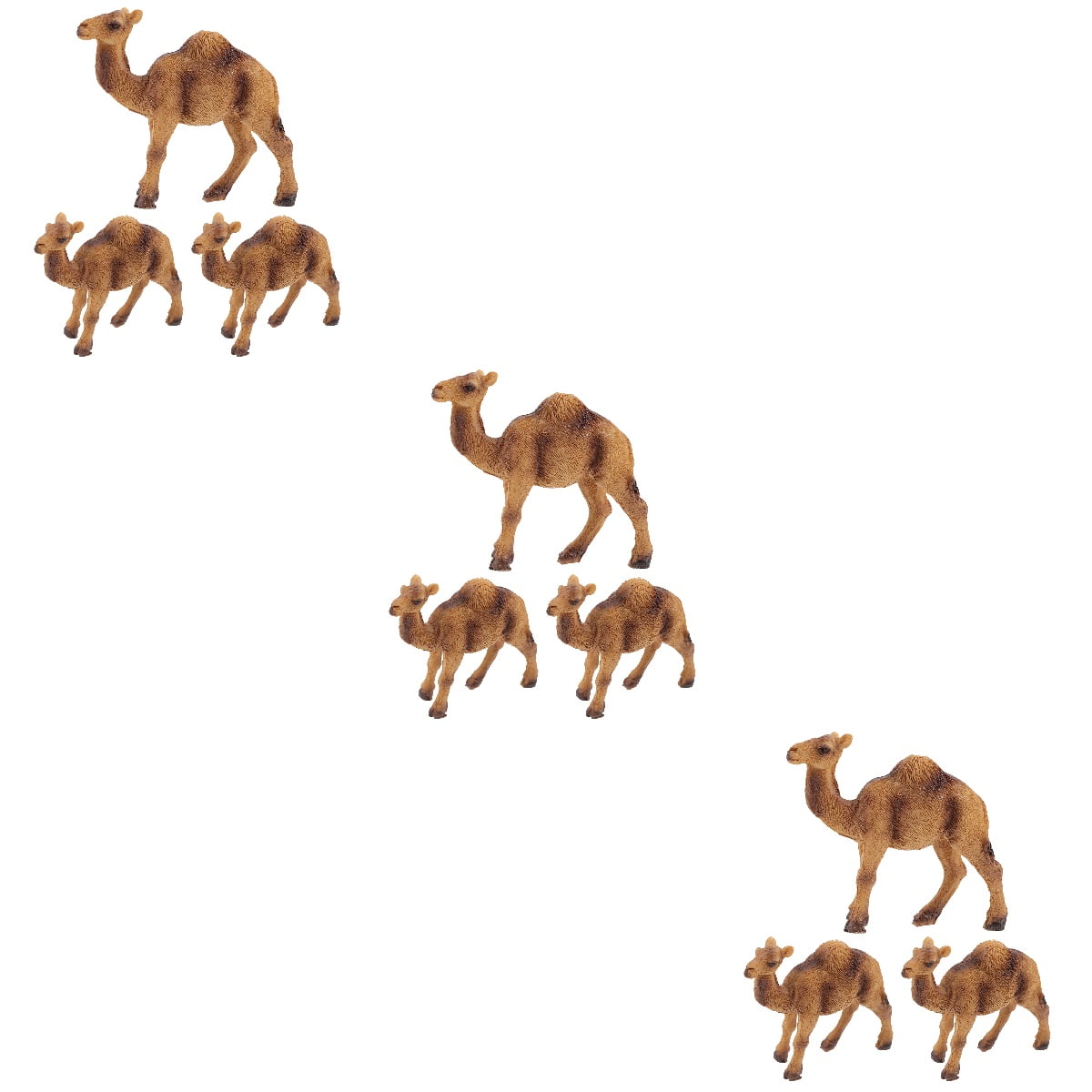 Set of 3 Small Camels Figurines Mini Lifelike Models Wild Animals Child ...