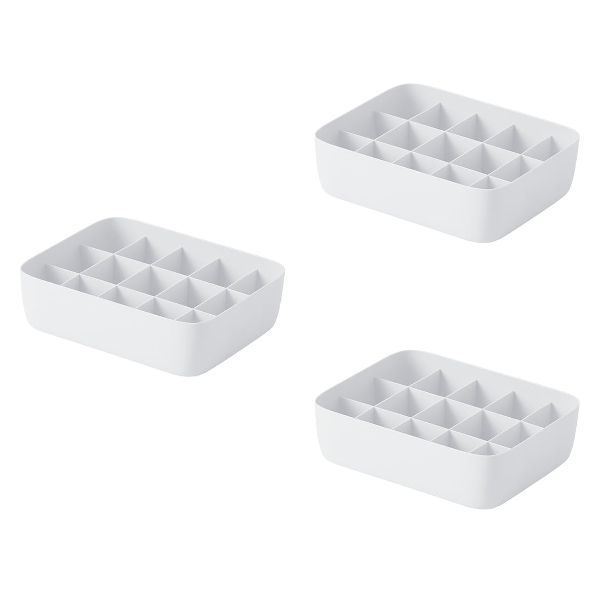 Set of 3 Small Toilet Bin Stackable Storage Container Tidy and ...