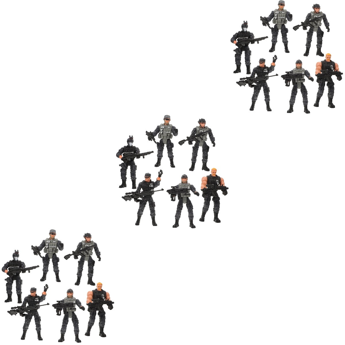 Set of 3 Soldier Model Miniature Army Men Soldiers Toy Figures Toys ...