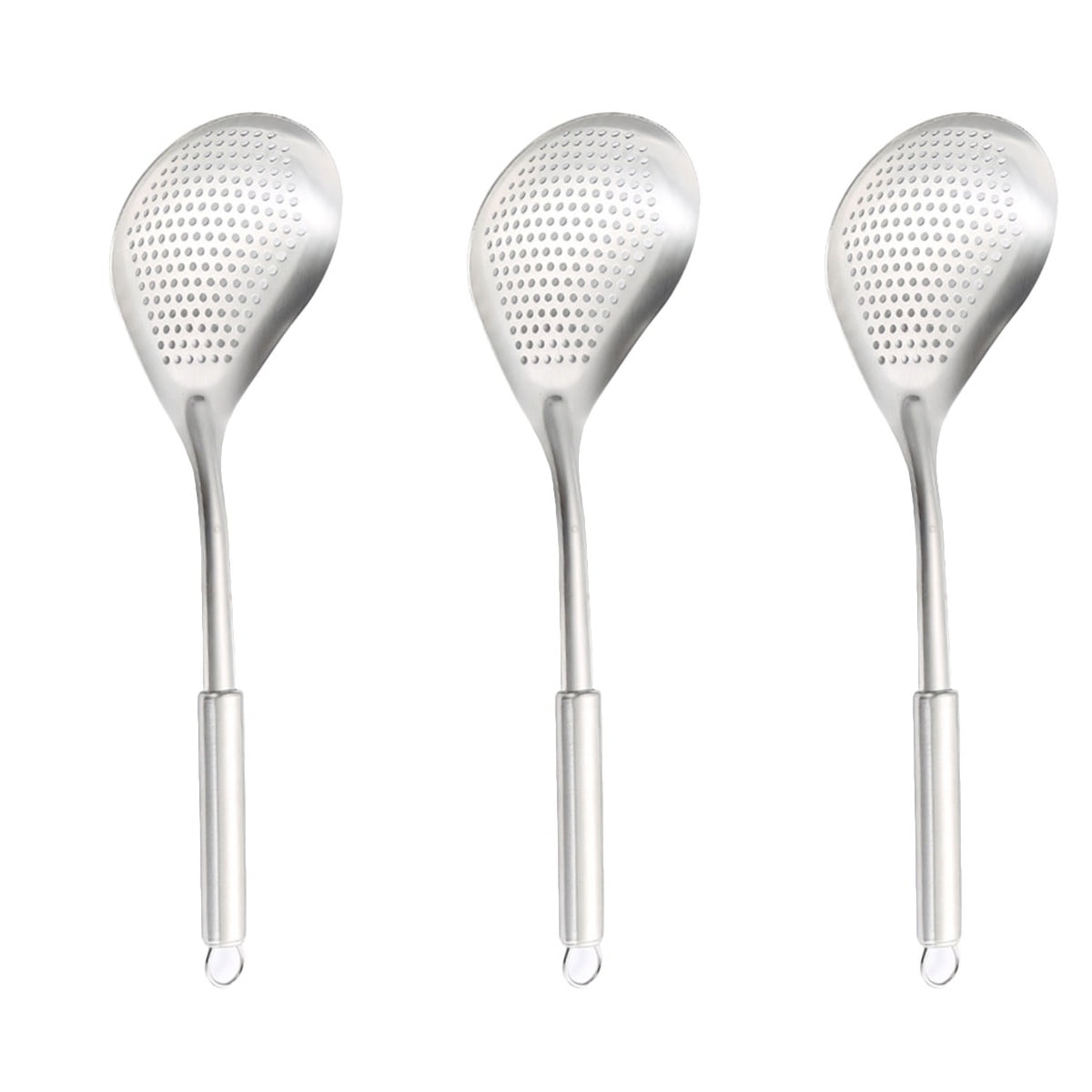 Set of 3 Stainless Steel Colander Filter Pasta Noodles Deep Frying ...