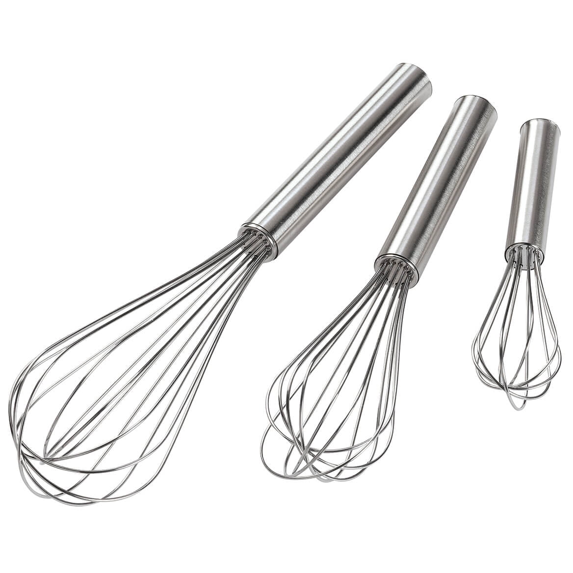 Set of 3 Stainless Steel Whisks by Home Marketplace - Walmart.com