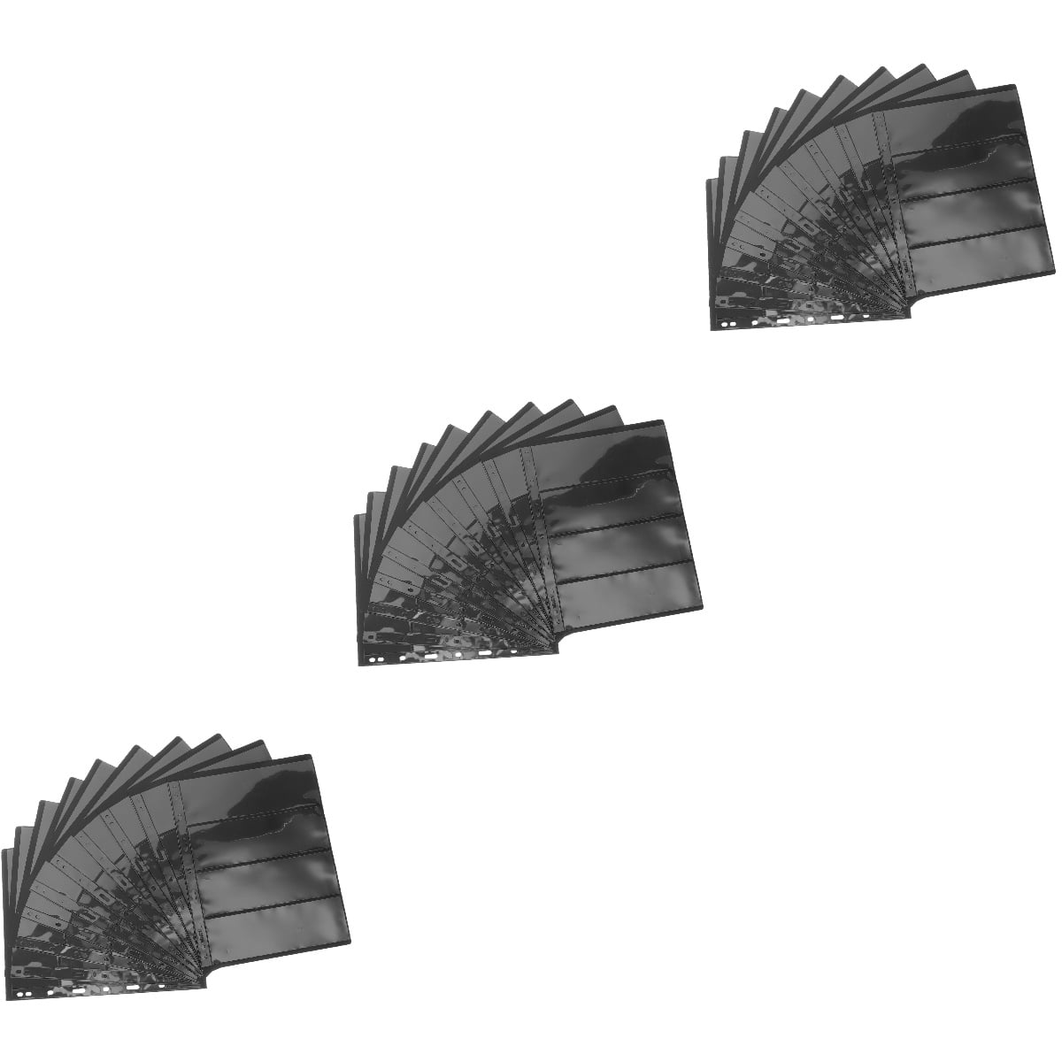 Set of 3 Stamp Loose-leaf Collecting Storage Pockets Clear Postcard ...