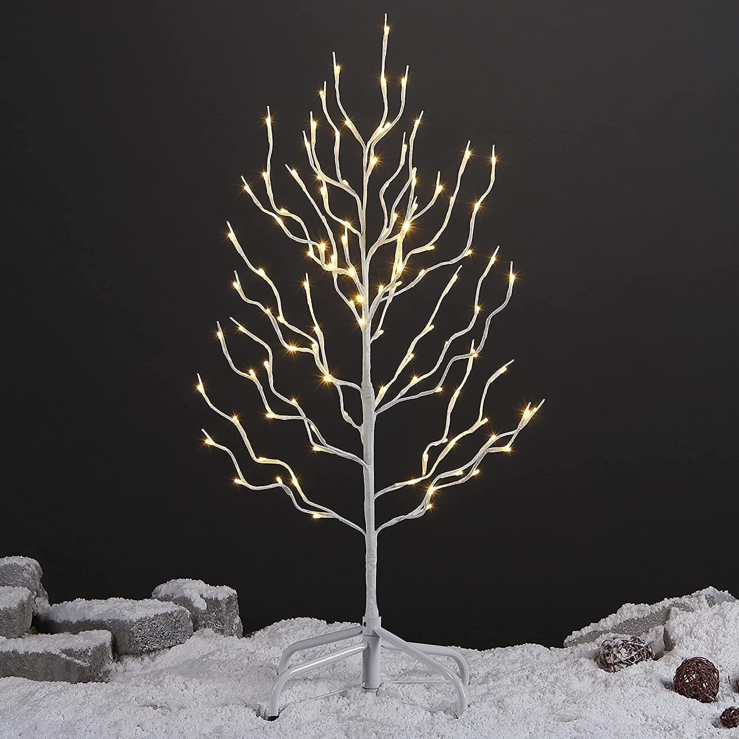Set of 3 Star Light Trees Christmas Decorations, Including 3 feet, 5 ...