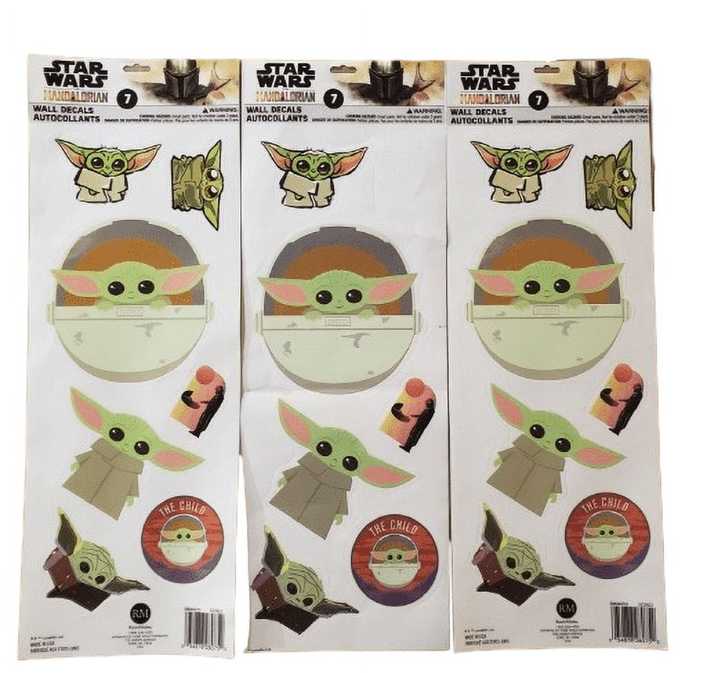 Set of 3 Star Wars The Mandalorian Baby Yoda "The Child" Grogu Wall ...