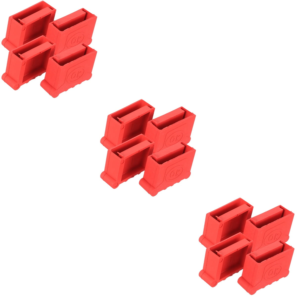 Set of 3 Step Leveler Stair Telescopic Ladders for Home Red - Walmart.com