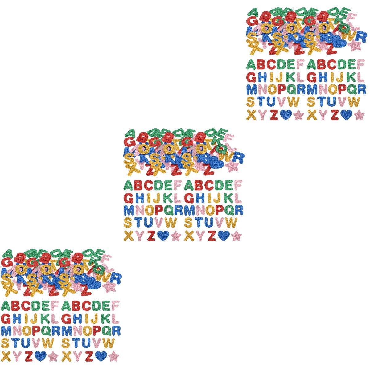 Set of 3 Sticker Letters Dot Stickers Scrapbook by Number Child ...