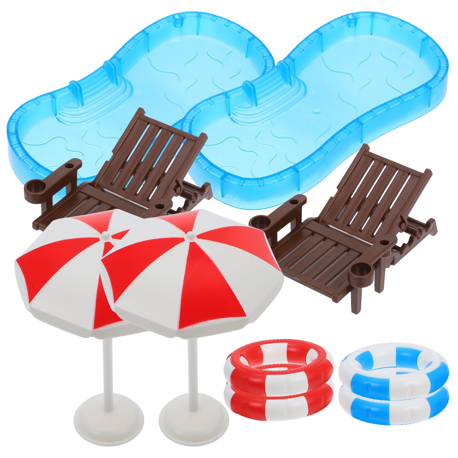 Set of 3 Swimming Pool Model Decor Lures Litter Pickup Tool Outdoor ...