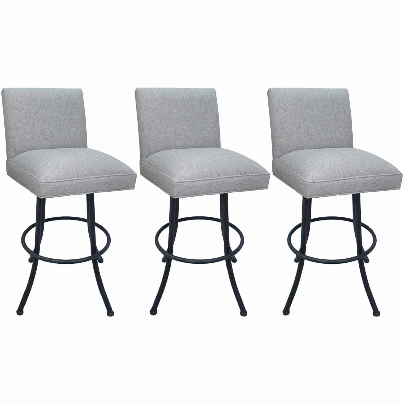 Set of 3 Swivel Metal Counter Stools - Sommerville - Hemsath Slate ...