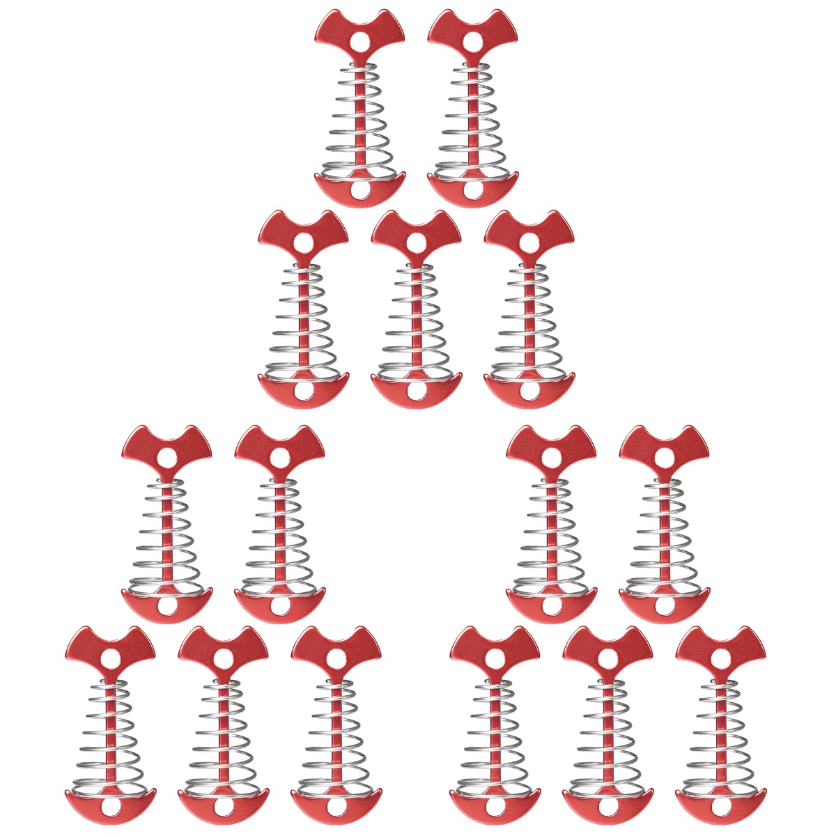 Set of 3 Tarp Poles Spring Herringbone Nail Lightweight Tent Stake ...