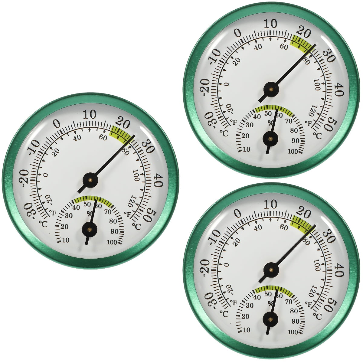 Set of 3 Temperature Dial Thermometer for Hygrometer Monitor Hydrometer ...