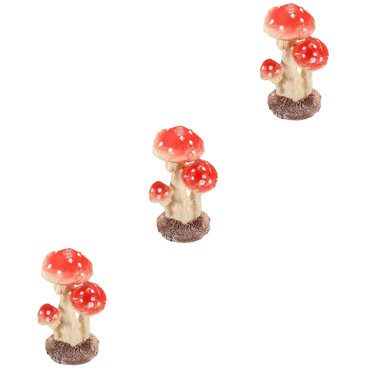Set of 3 Terrarium Decorations Home Mushroom Lamp Fairy Figurine ...