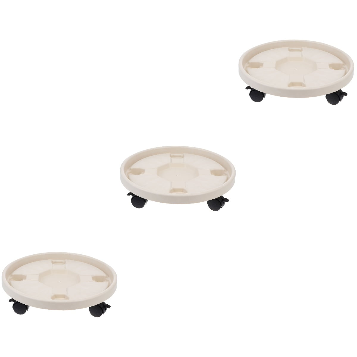 Set of 3 Thick Mobile Pallet Plant with Rollers Flower Pot Indoor Pots ...