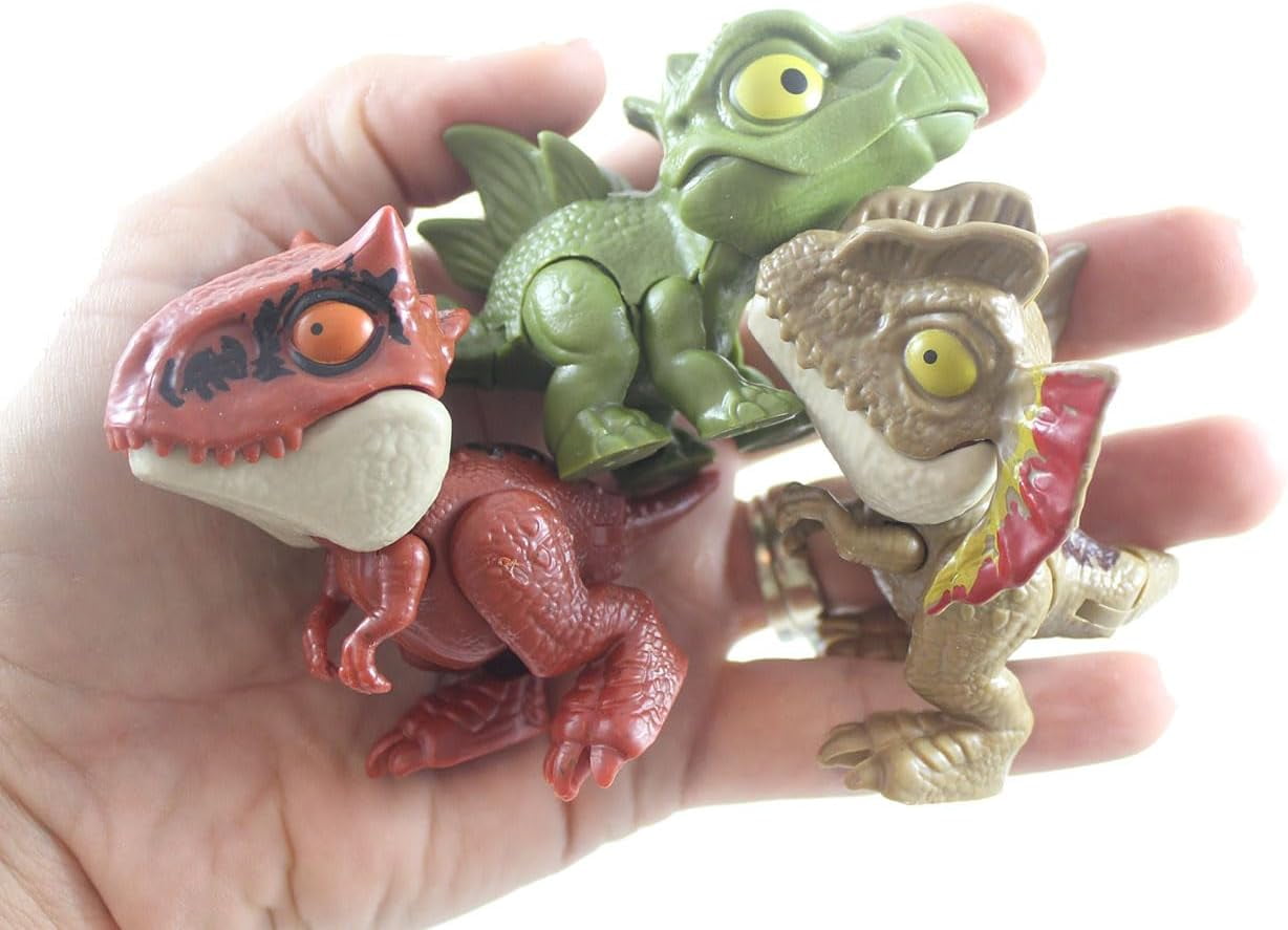 Set of 3 Tiny Dino Chomping Toy - Dinosaur Chomp Puppet - Blind Box ...