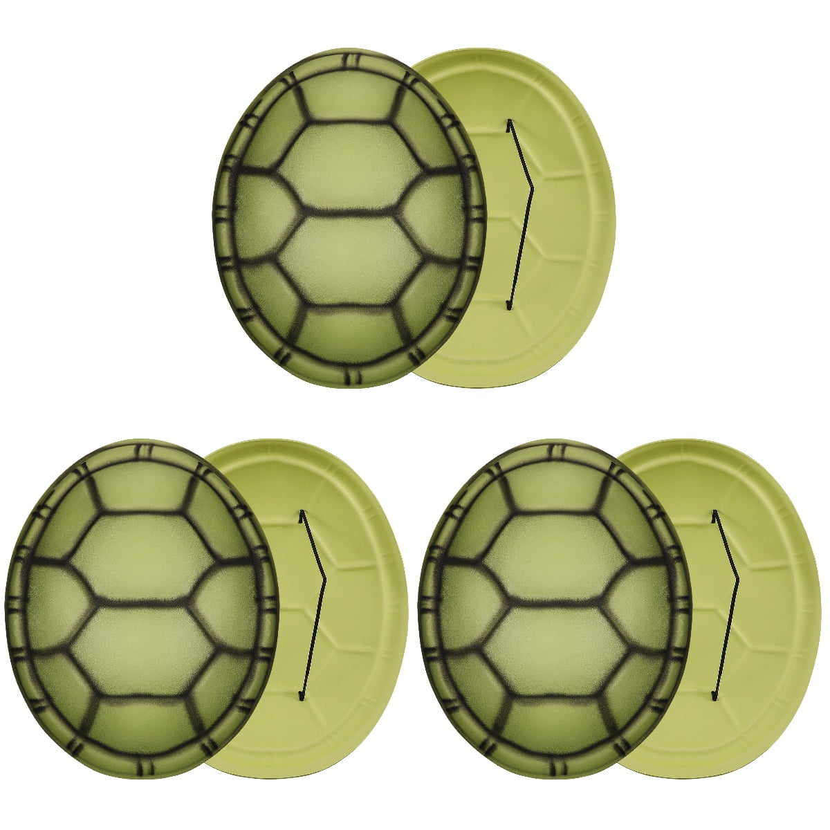 Set of 3 Tortoise Shells Props Halloween Party Favors Plus Fish Cosplay ...