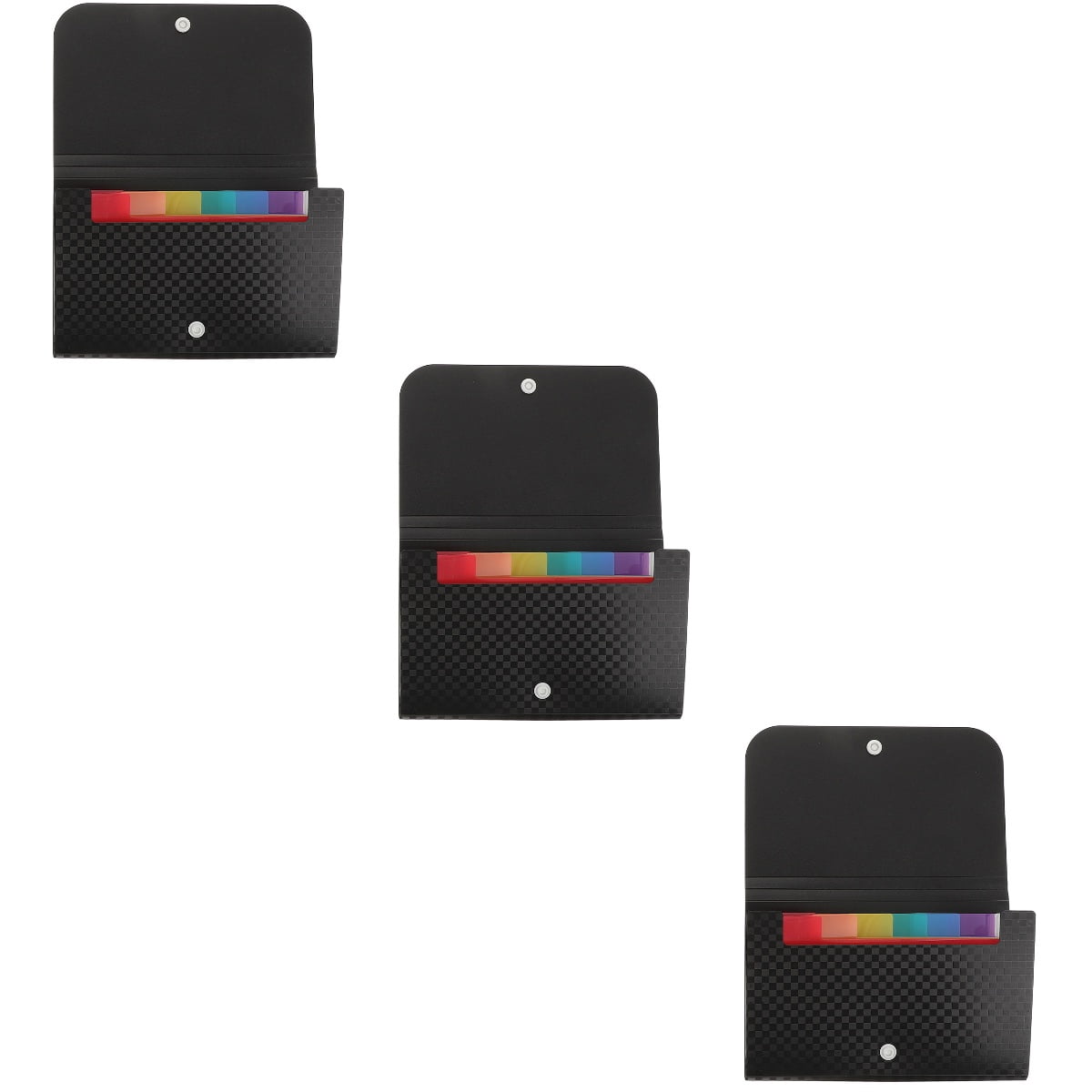 Set of 3 Travel File Folder Organ Pack Colorful Lightweight Document ...