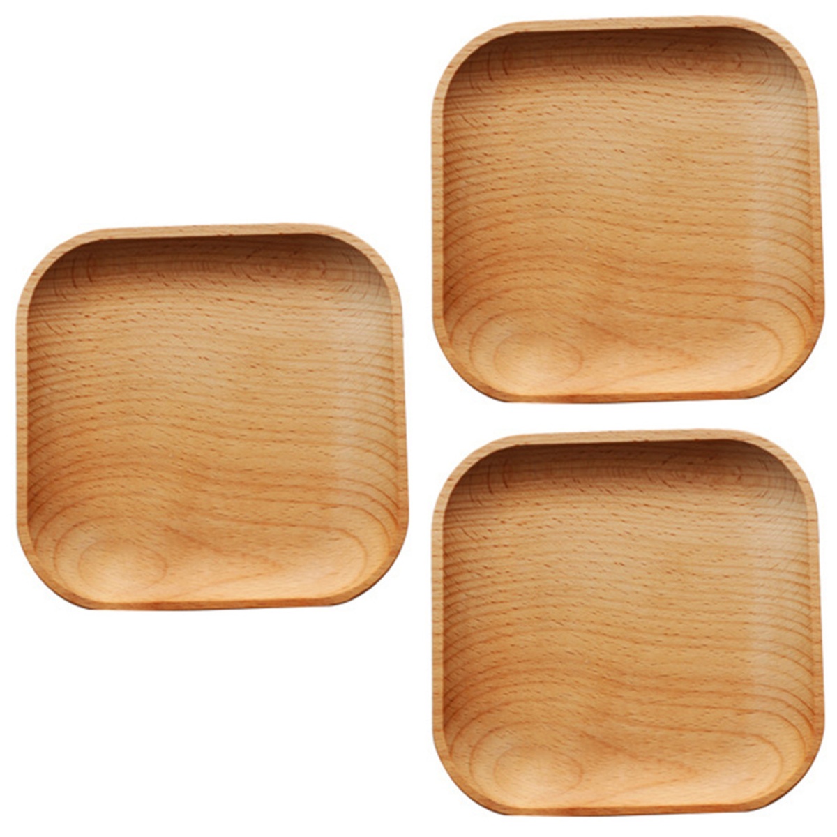 Set of 3 Trays Dessert Plate for Kitchen Pallet Square Tray Steak Plate ...