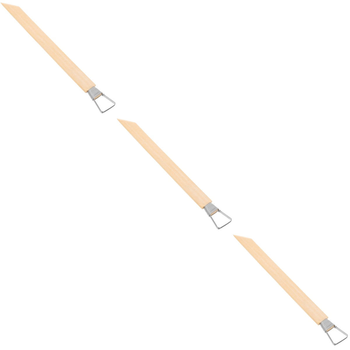 Set of 3 Triangle Trimming Tool Pottery Bamboo Scraper 21.50X2.00X1.00CM Beige - Walmart.com