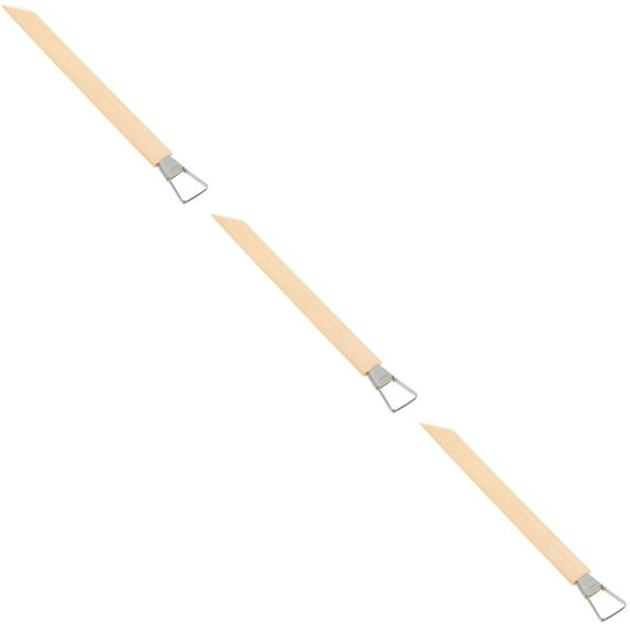 Set of 3 Triangle Trimming Tool Pottery Bamboo Scraper 21.50X2.00X1 ...