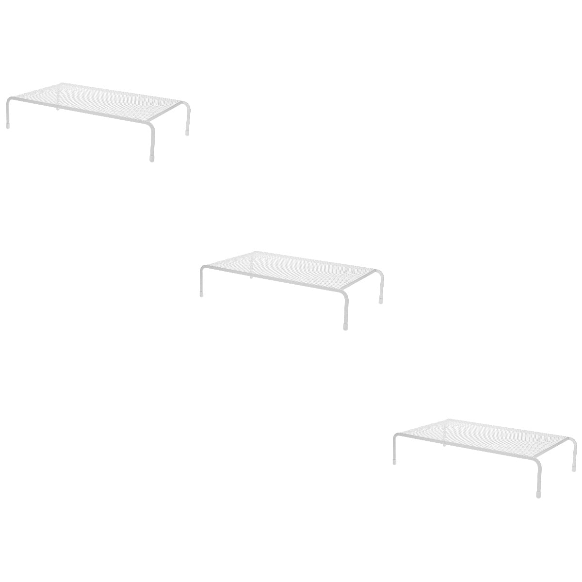 Set of 3 Triple Desktop Computer Elevated Monitor Bracket Raised Base ...