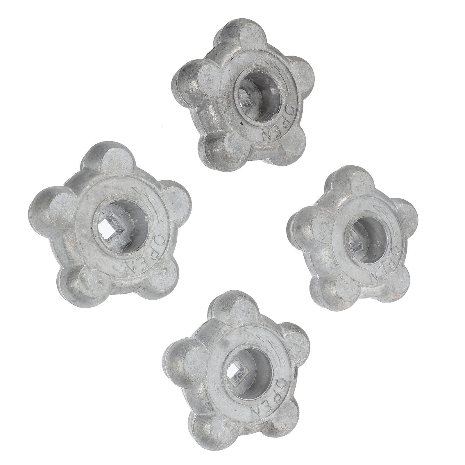 Set of 3 Valve Hand Wheel Car Handle Adapter Handles Taps Silver ...