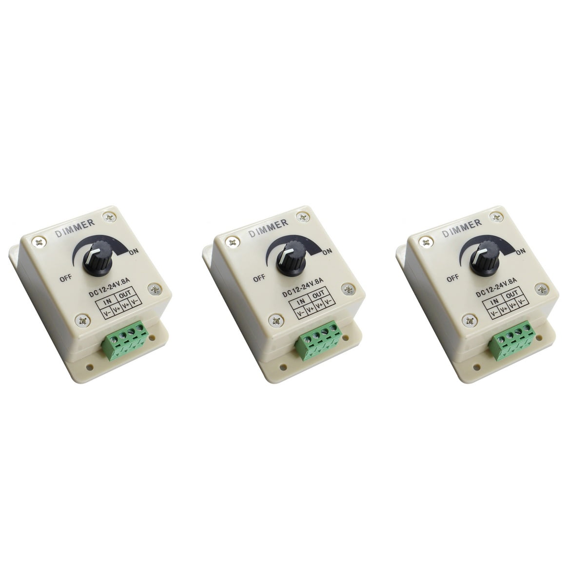 Set of 3 Wall Dimmer Switch for LED Adjustable Light Switches - Walmart.com