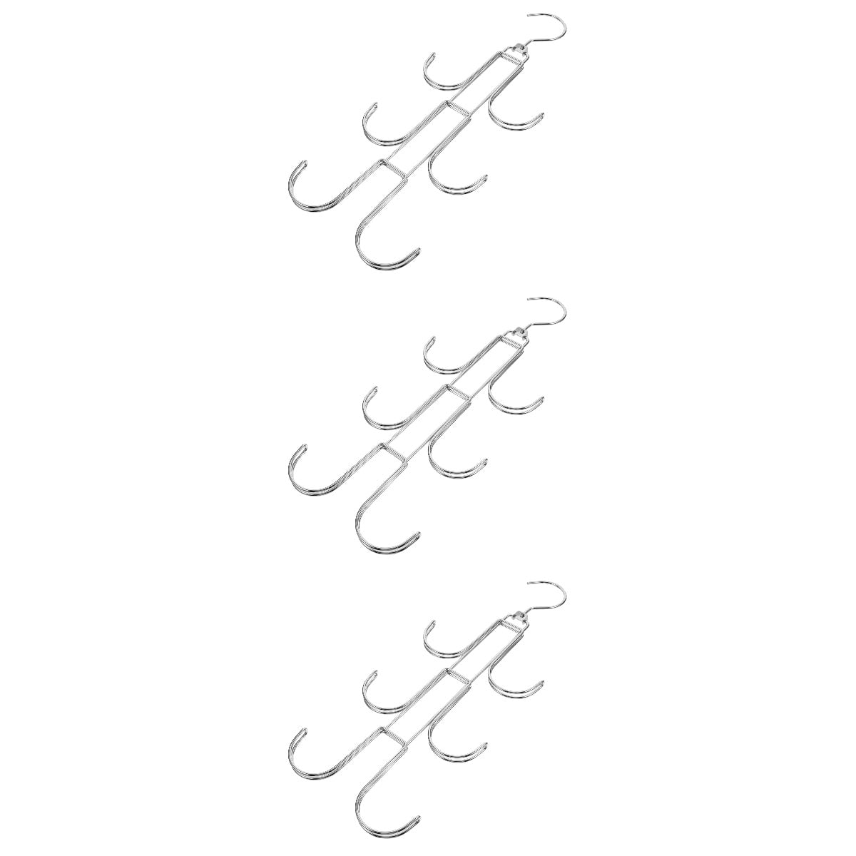 Set of 3 Wardrobe Multi Hook Hanger Armoire Closet Handbags Belt ...