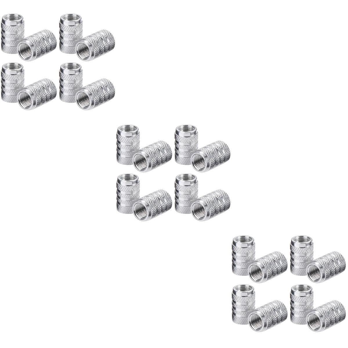 Set of 3 Wheel Dust Caps Valve Stem for Cars Standard Tire Valves ...