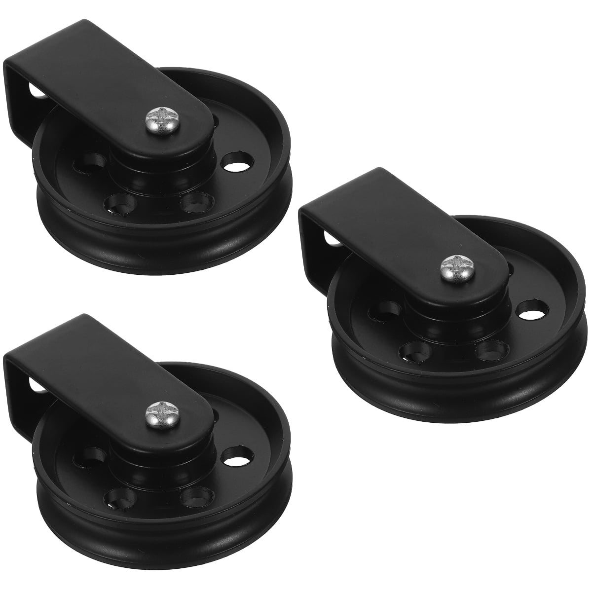 Set of 3 Wheel Lighting Accessories Hook Pulley System Pendant Lights ...