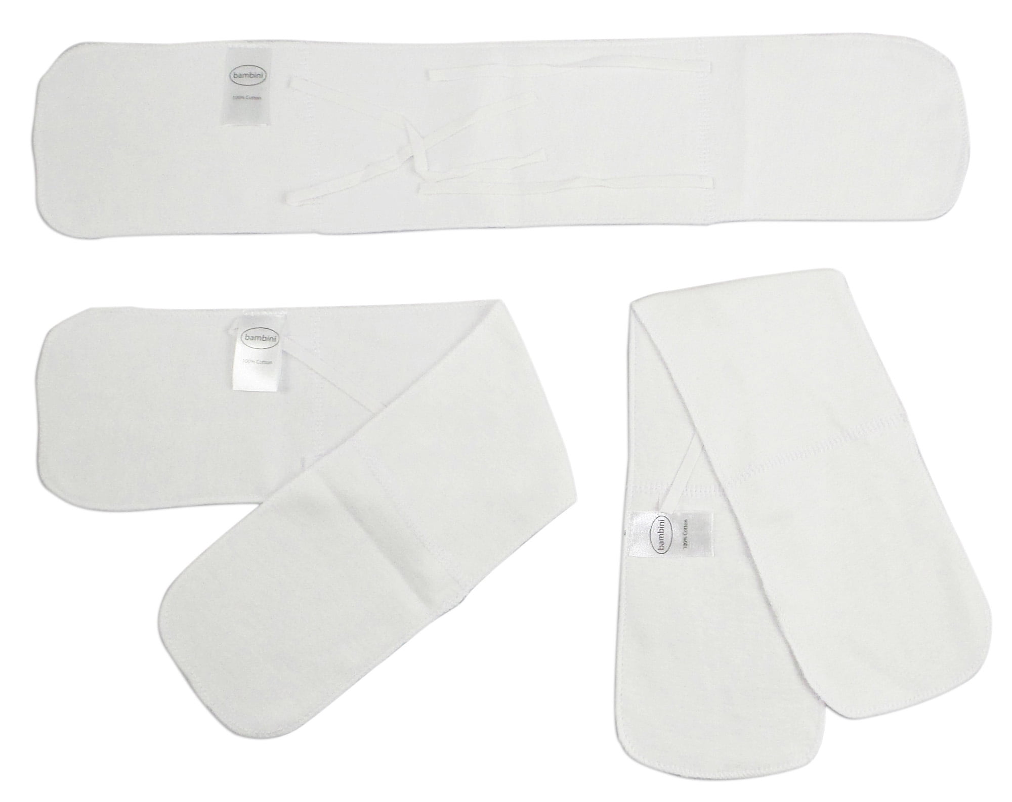 Set of 3 White Infant Abdominal Binder, 6" - Walmart.com