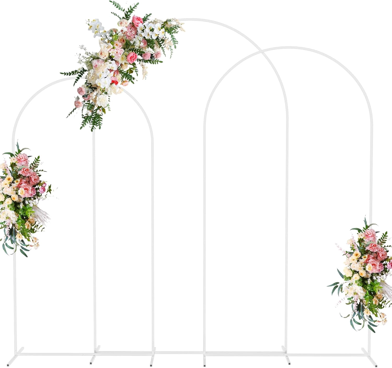 Set of 3 White Metal Wedding Arch Stand for Wedding Ceremony Baby ...