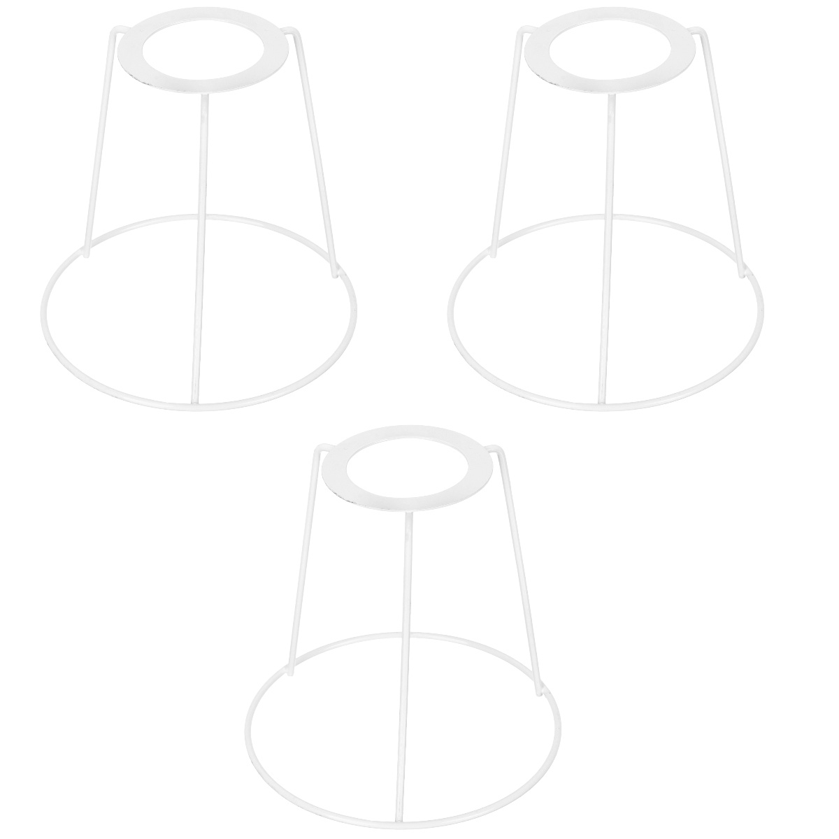 3 PCS Iron Ring Support Vintage Lamp Shade Frame Lamps Carrier Gold ...