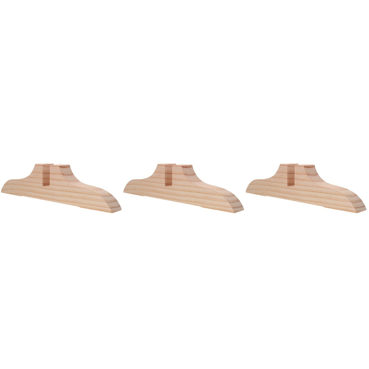 Set of 3 Wooden Screen Base Room Divider Holder Partition Clips Office ...