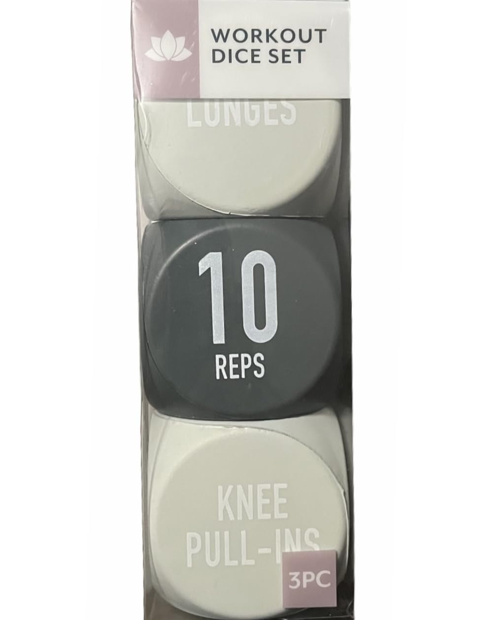 Set of 3 Workout Dice Set Six Sided Fitness Dice with Exercises Group ...