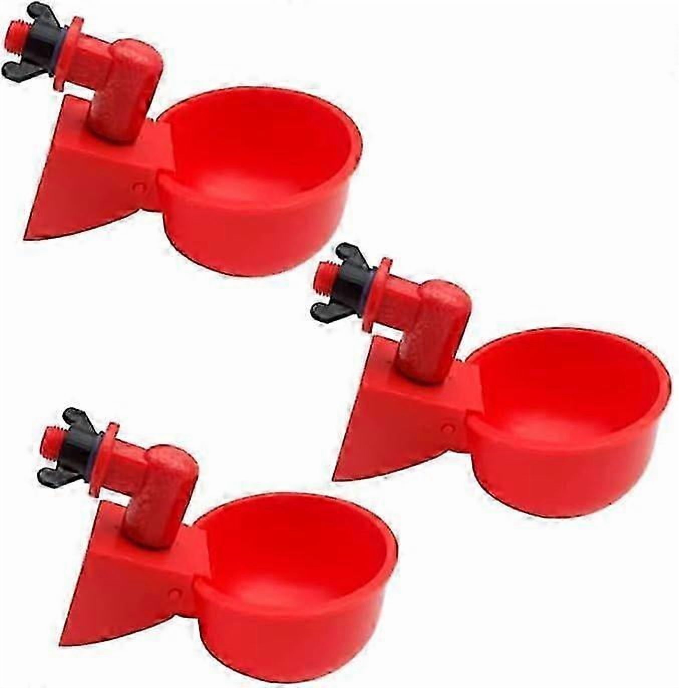 Set of 3 automatic waterers for poultry, birds, quails, chickens ...