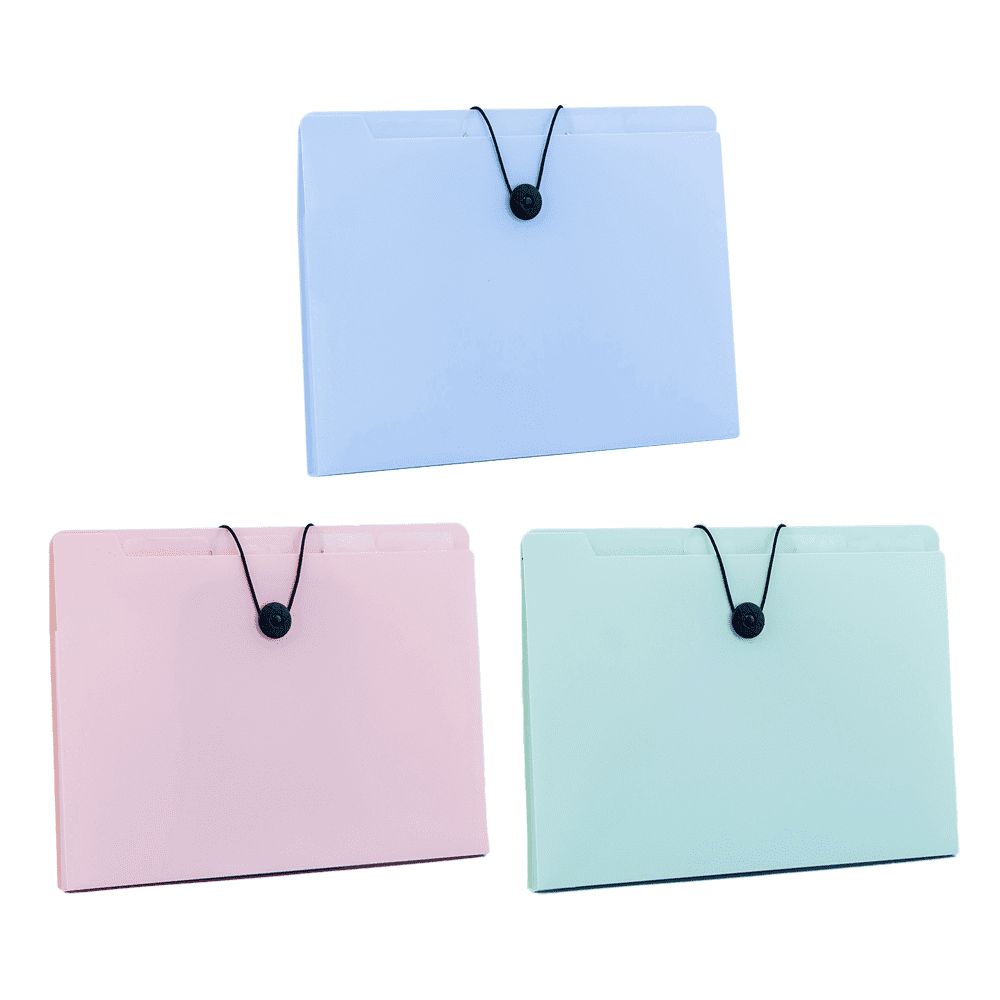 Set of 3 folders for documents, 32.5x24.5cm, Multicolor - Walmart.com