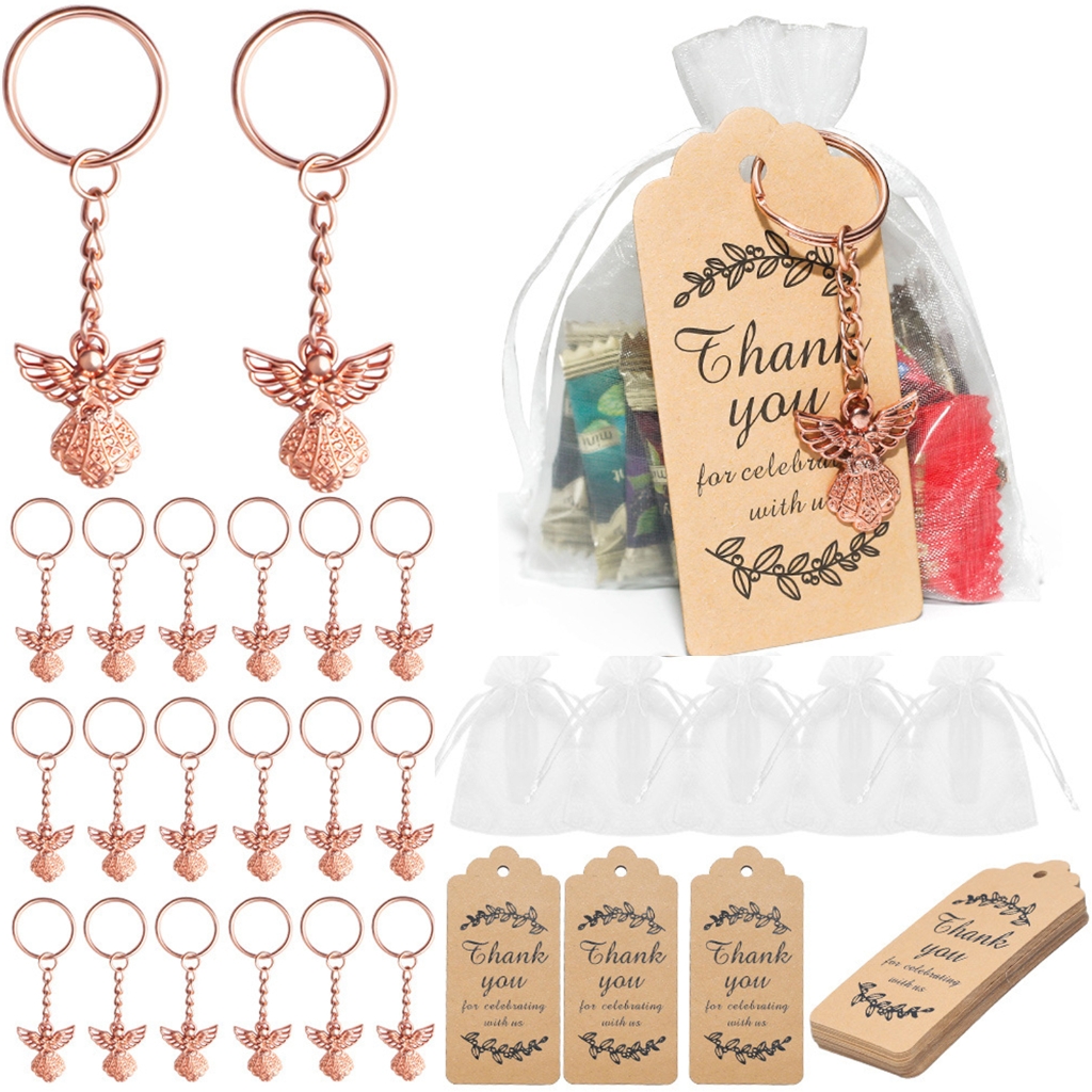 Set of 30 Keychains with Bag and Thank You Card Special Gift for Any ...
