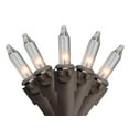 Set of 300 Clear Mini Christmas Lights 2.5" Spacing - Brown Wire ...