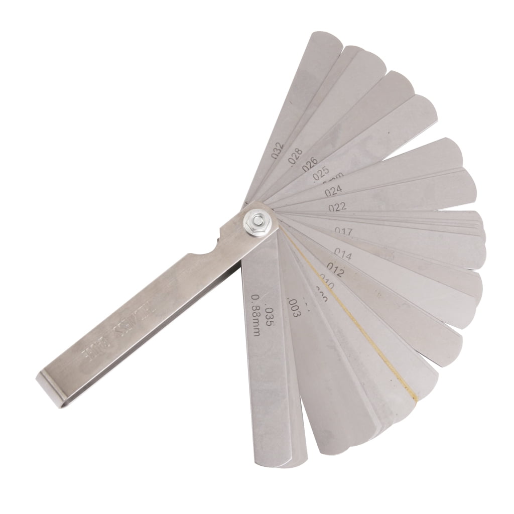 Set of 32 Feeler Filler Gauge Spark Metric/ Measuring Tool - Walmart ...