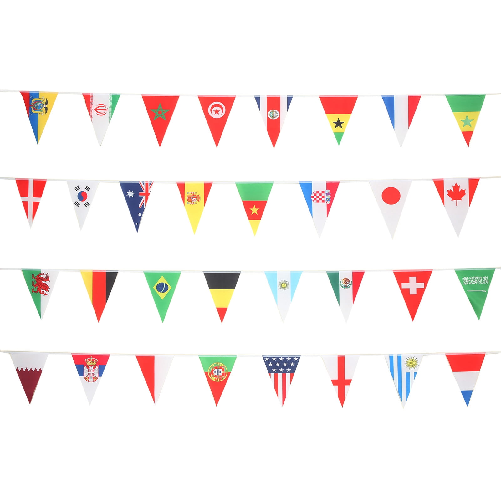 Set of 32 Teams Triangular Banners for Room or Bar Decor, Match Day ...